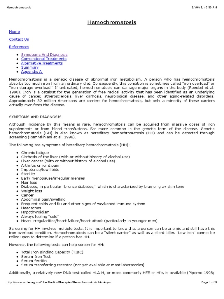 Hemochromatosis PDF | PDF | Vitamin C | Vitamin