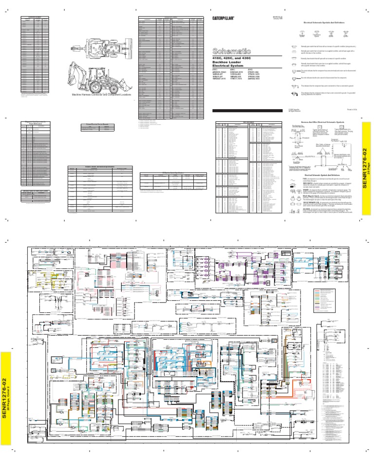 Retrocargador Cat 416c Diagram Electr | PDF | Electrical Connector ...