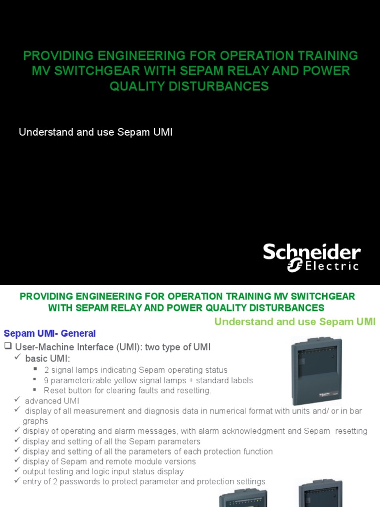 11 Understand and Use Sepam UMI | PDF | Signal (Electrical Engineering ...