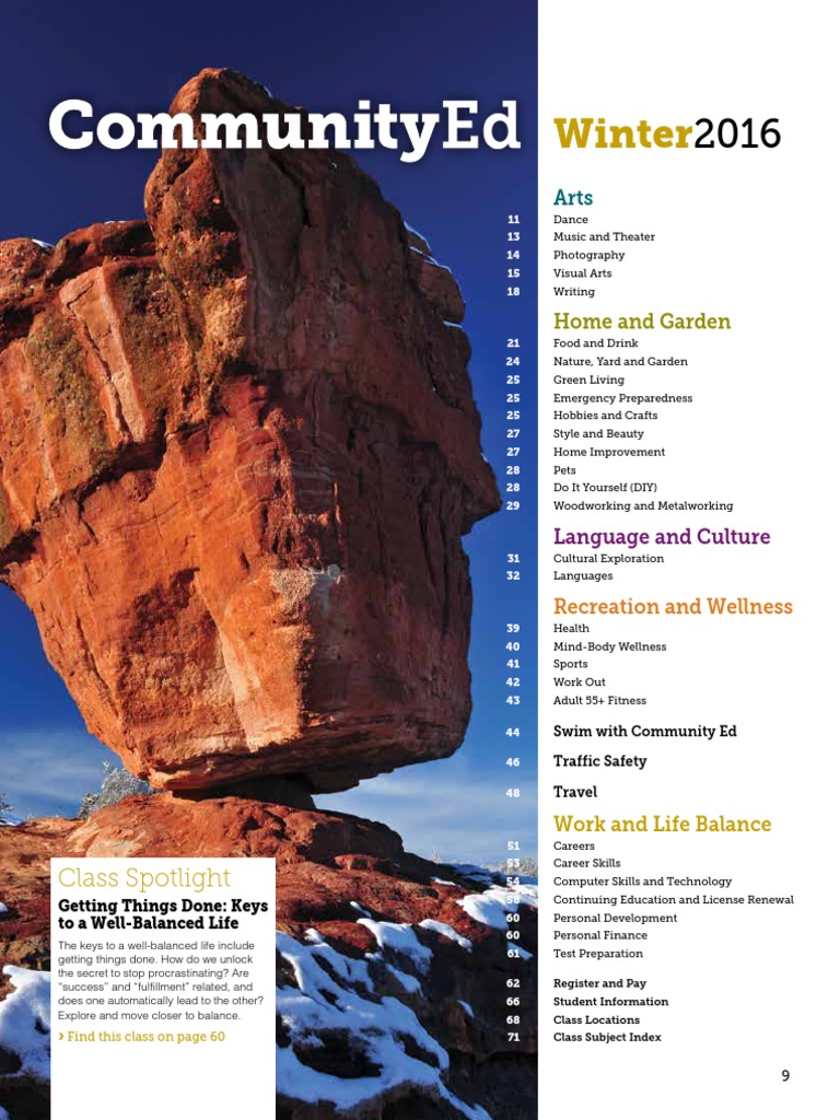 PCC Community Ed Schedule - Winter 2016 | PDF | Camera | Drawing