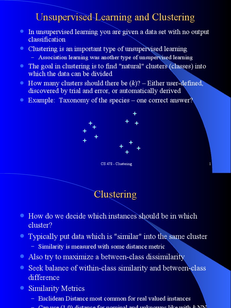 Unsupervised Learning and Clustering | PDF | Computer Data | Cluster Analysis