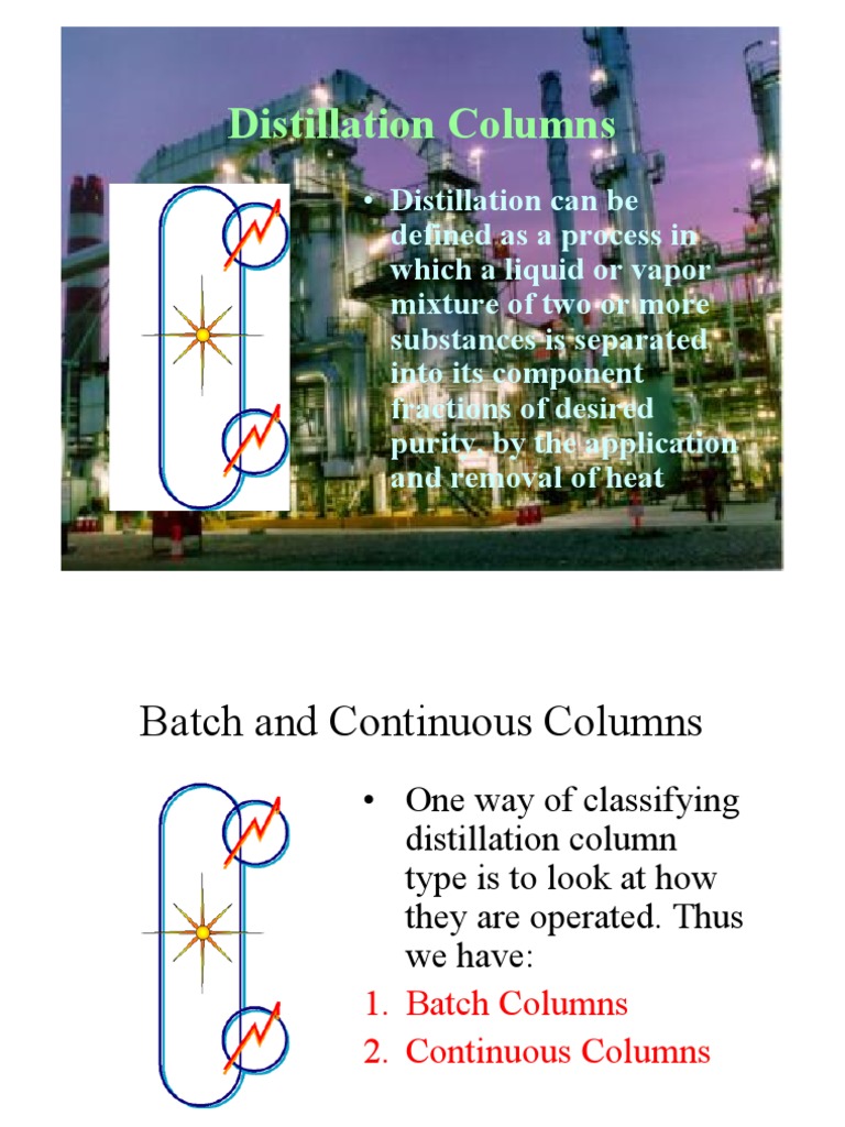 Types and Components of Distillation Columns | PDF | Distillation ...