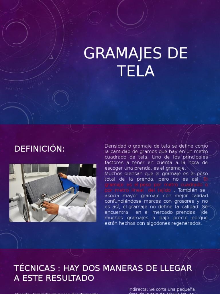 Cómo calcular el gramaje de telas | PDF | Textiles | Ropa