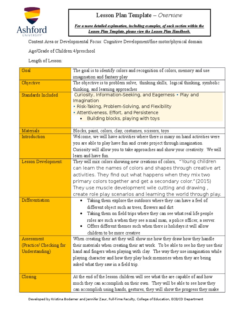 Lesson Plan Domain | PDF | Lesson Plan | Creativity