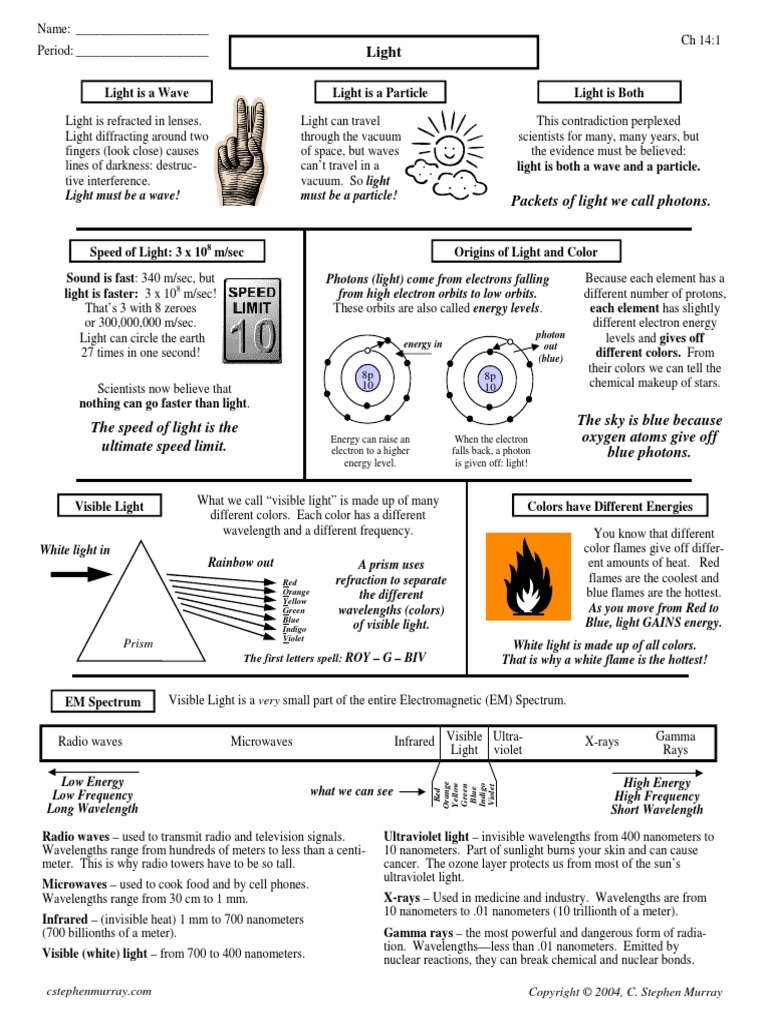 Light | PDF | Light | Electromagnetic Radiation