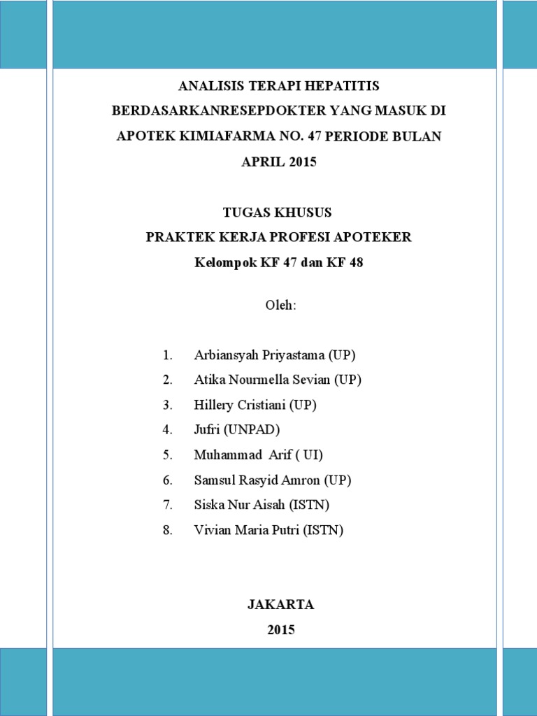 Makalah Kelompok HEPATITIS Resep 47 48 | PDF