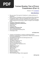 Transformer Tests | PDF | Transformer | Electrical Resistance And ...