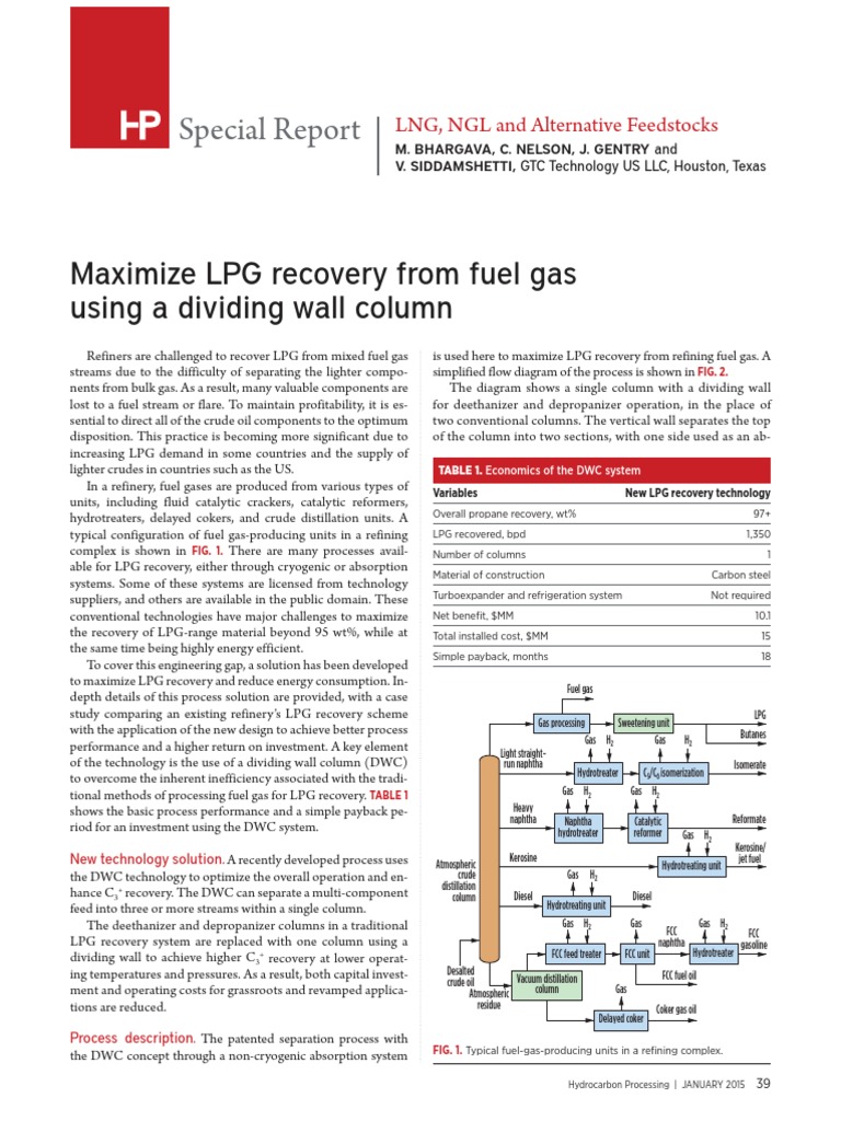 Maximize LPG Recovery in Refineries | PDF | Oil Refinery | Natural Gas ...