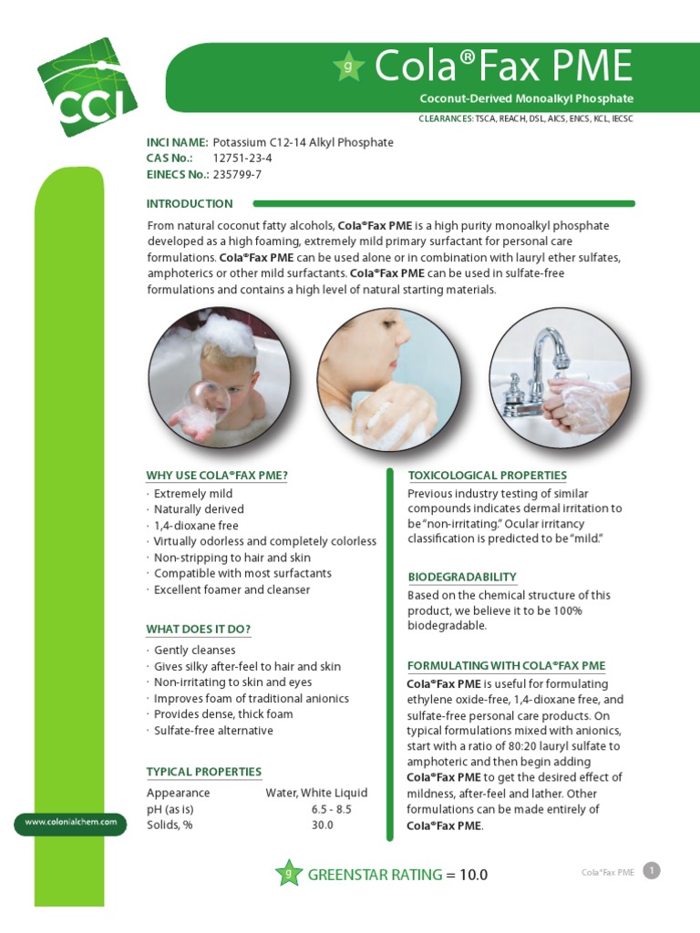 ColaFax PME | PDF | Shampoo | Surfactant
