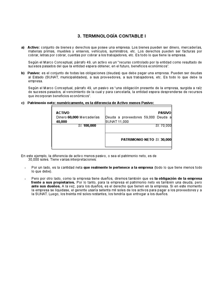 Terminología Contable I: SI. 100,000 SI. 70,000 | PDF | Costo ...