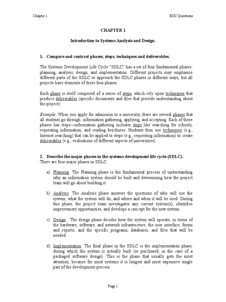 Systems Analysis and Design With UML, 4th Edition Chapter 1 Question ...