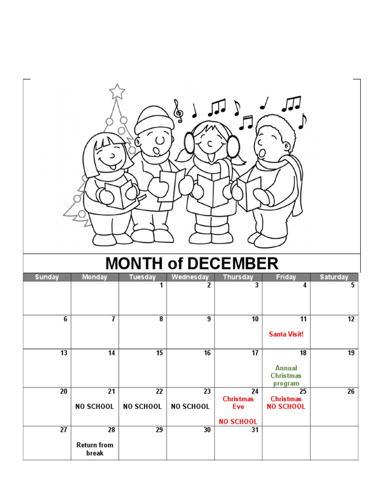 December School Calendar 2023 | PDF