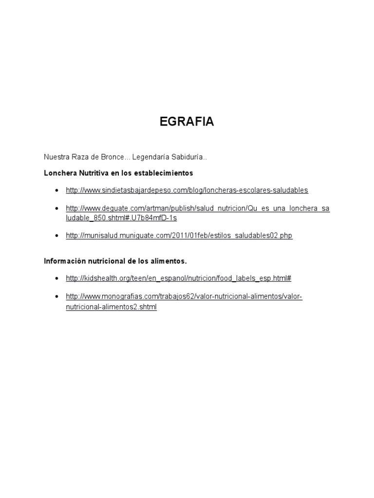 EGRAFIA | PDF | Alimentos