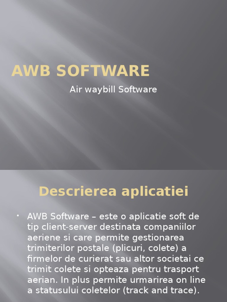 AWB Software | PDF
