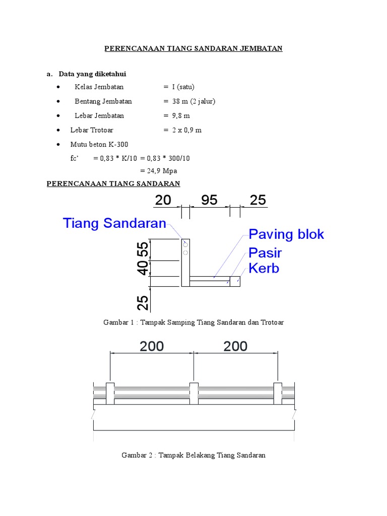 Perencanaan Tiang Sandaran Jembatan | PDF | Metode & Bahan Ajar | Sains ...