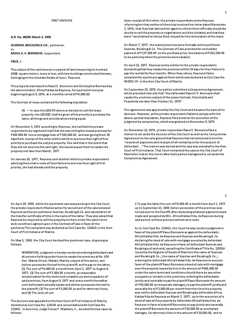 Chapter 6. Rescissible Contracts | Lease | Lawsuit