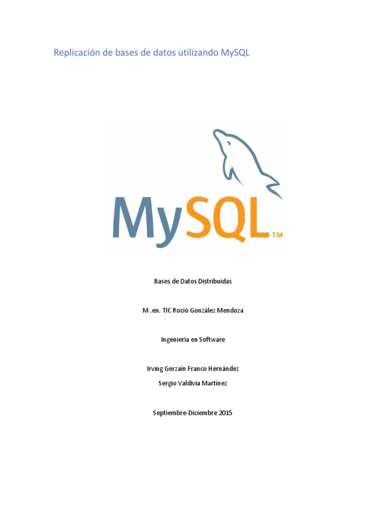 Replicación de Base de Datos Utilizando MySQL | PDF | Bases de datos | Mi sql