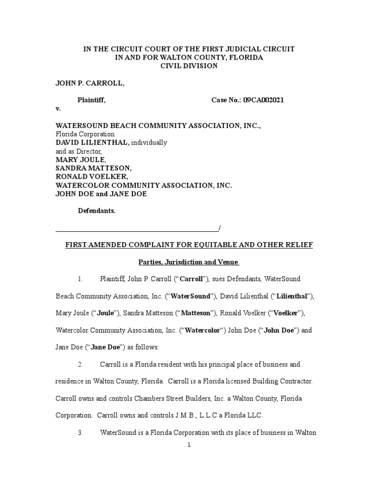 1st Amended Complaint | Tortious Interference | Damages