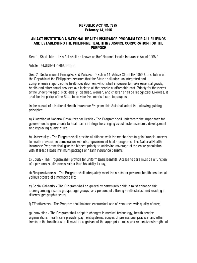 RA 7875 | Medicare (United States) | Health Care | Free 30-day Trial ...