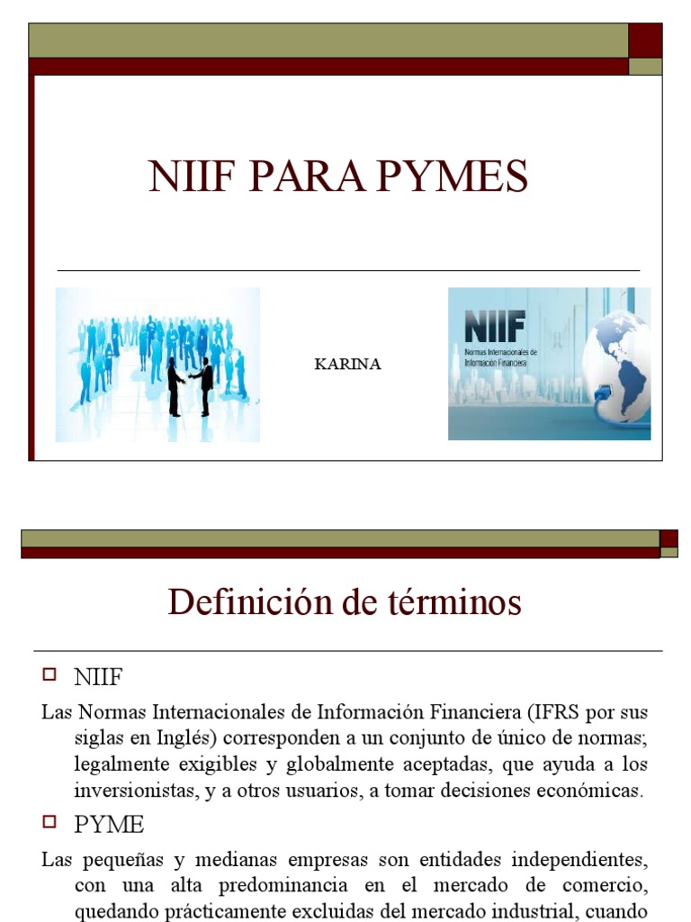 Exposición Contabilidad NIIF para PYMES | PDF | normas internacionales ...