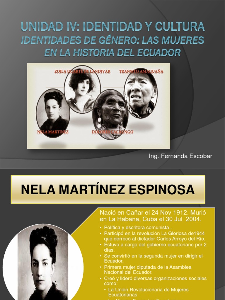 Mujeres En La Historia Del Ecuador Pdf Ecuador Mujer