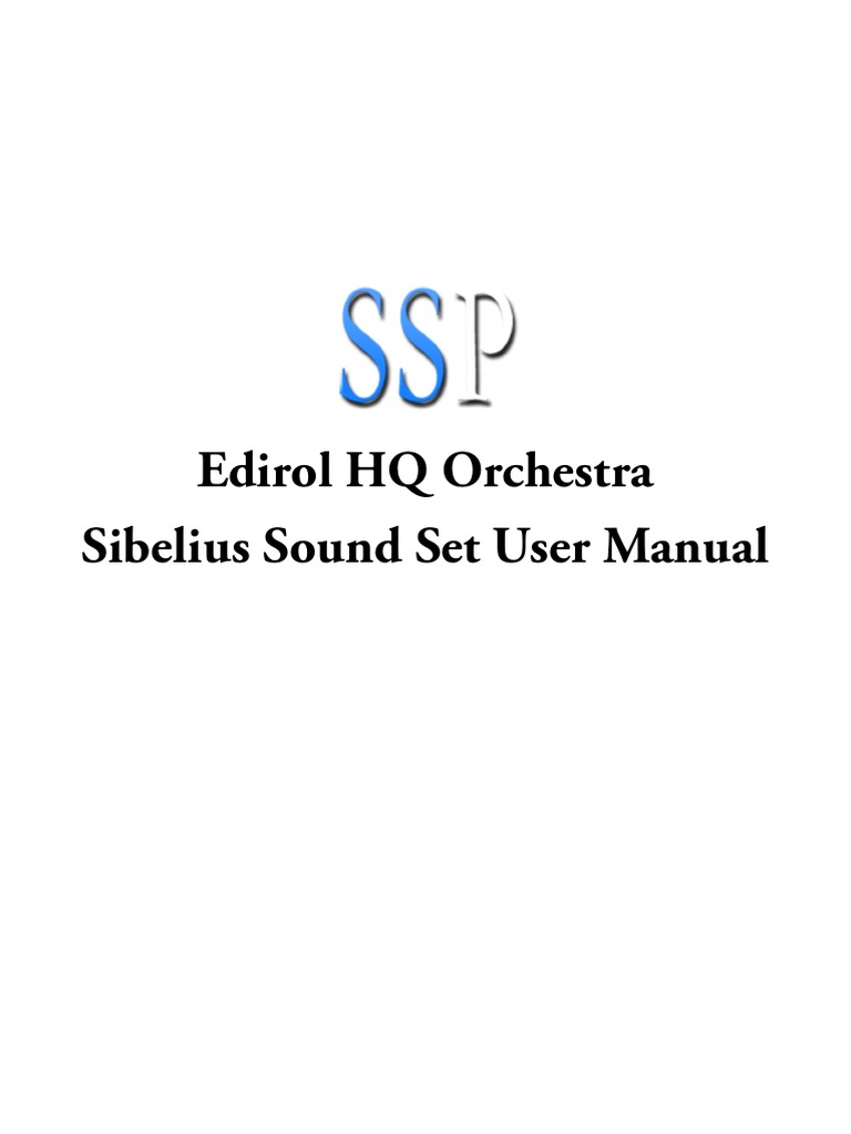 Edirol HQ Orchestra Sound Set User Manual | PDF | Microsoft Windows ...