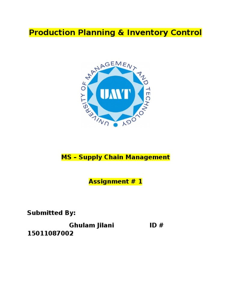 Production Planning & Inventory Control Guide | PDF