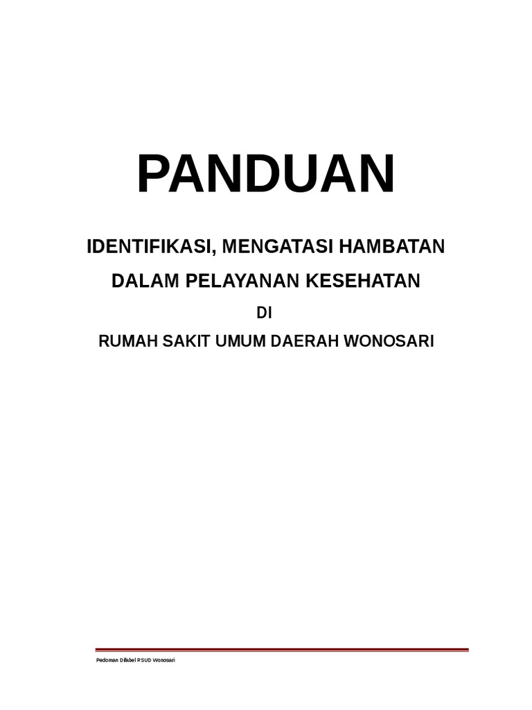 Panduan Pasien Difabel | PDF | Pengembangan Diri