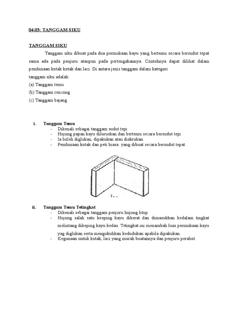 Jenis Tanggam Siku Kayu | PDF | Griya & Taman | Seni