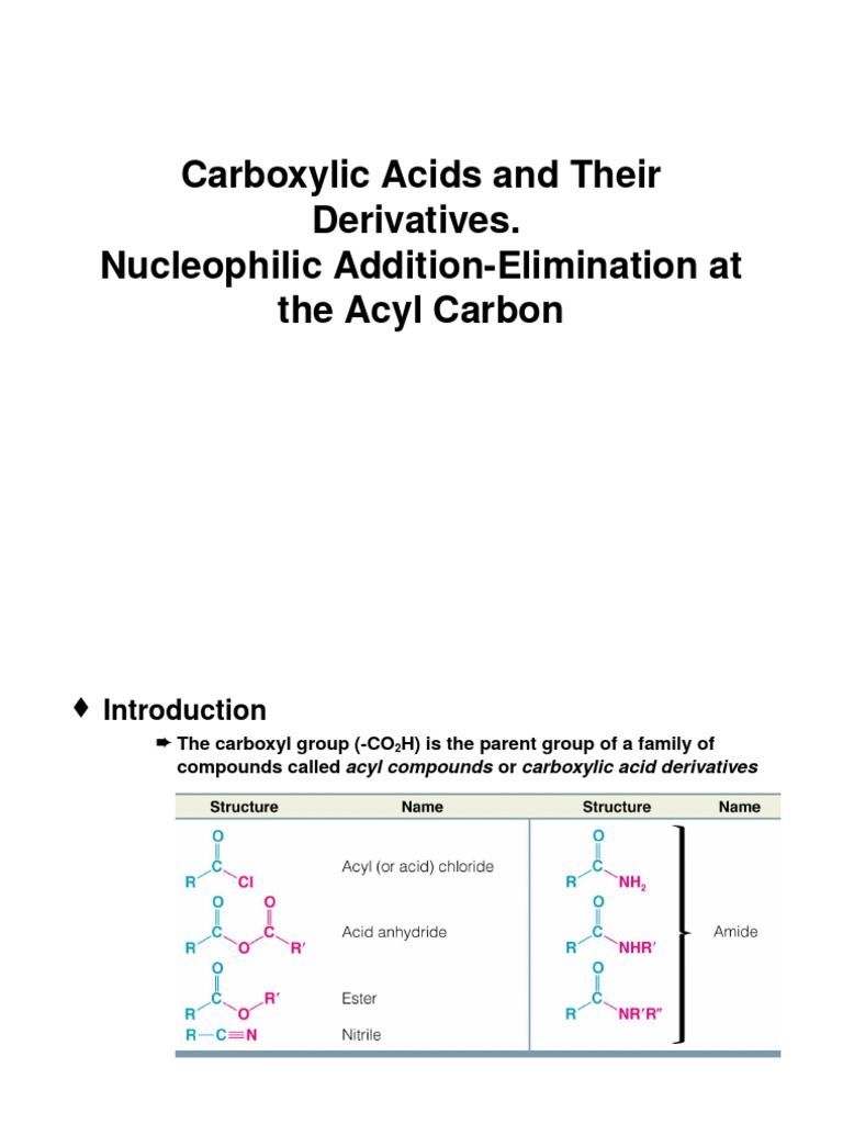 Carboxylic Acids and Derivatives Overview | PDF | Ester | Carboxylic Acid