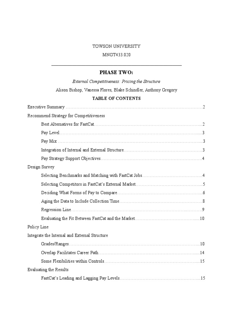 Fastcat Phase 2 - External Competetiveness | PDF | Coefficient Of ...
