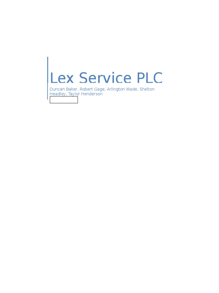 Lex Services | PDF | Cost Of Capital | Discounted Cash Flow