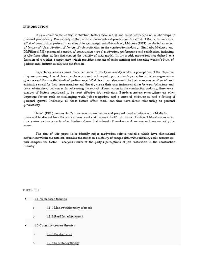 Assignment | PDF | Motivation | Motivational