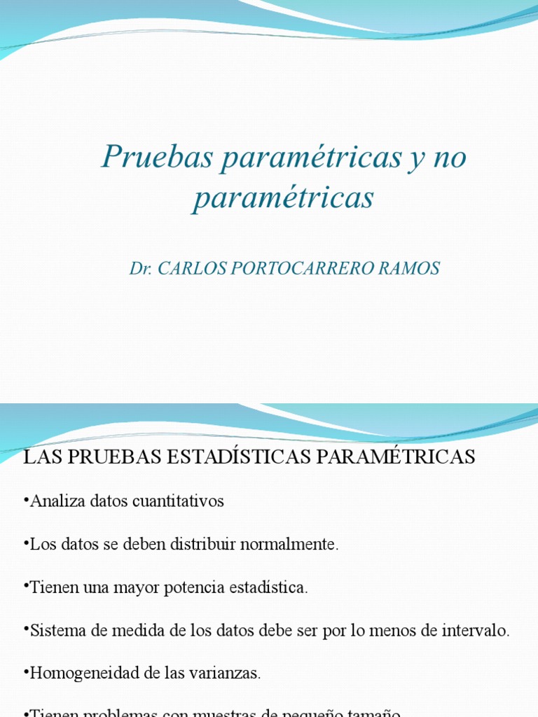 Pruebas Parametricas y No Parametricas | PDF