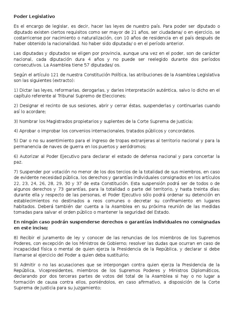Funciones Poderes de Costa Rica | Esfera pública | Información del gobierno