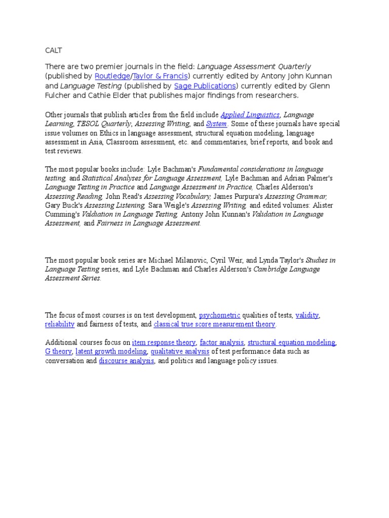 Routledge Taylor & Francis Sage Publications: Applied Linguistics ...