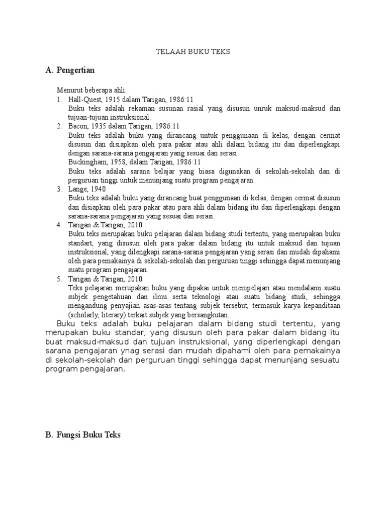 Telaah Buku Teks | PDF | Seni & Disiplin Bahasa