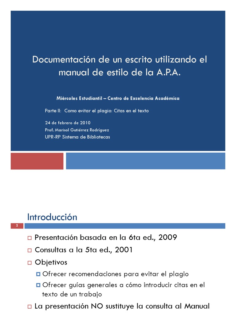 P. II Cómo Evitar El Plagio - Citas en El Texto | PDF | Comillas | Uso ...