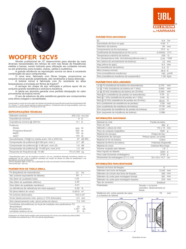 Selenium 12CV5 | PDF | Indutor | Barulho