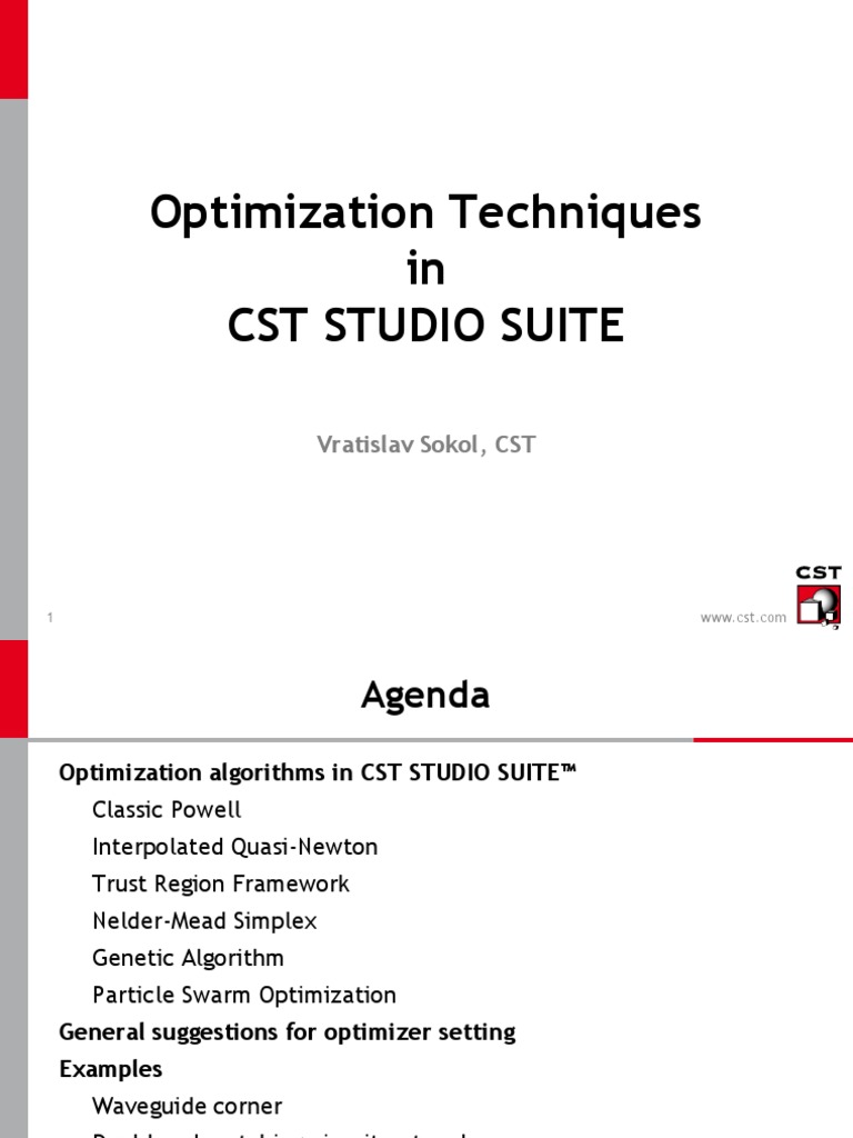 Optimization Using CST Tool Box | PDF | Mathematical Optimization ...