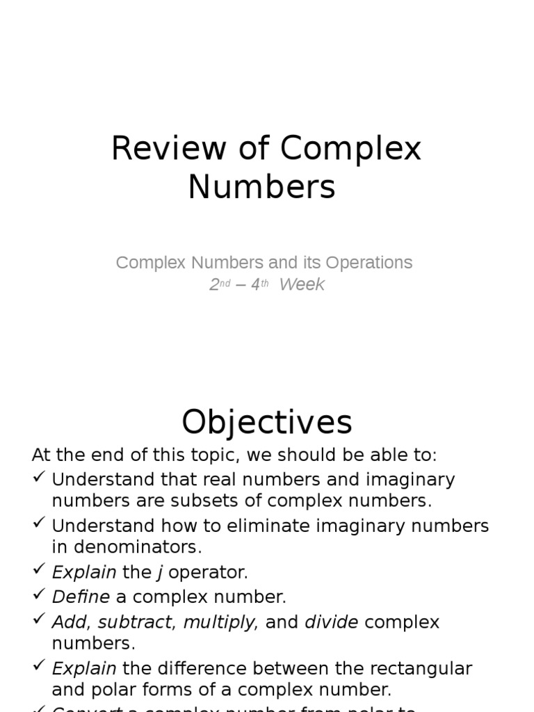 Circuits 2 - Complex Numbers | PDF | Complex Number | Electrical Impedance