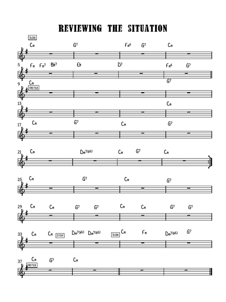 Reviewing The Situation - Full Score | PDF | Home & Garden | Computers