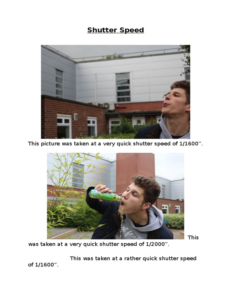 Shutter Speed Photography Guide | PDF | Home & Garden | Art