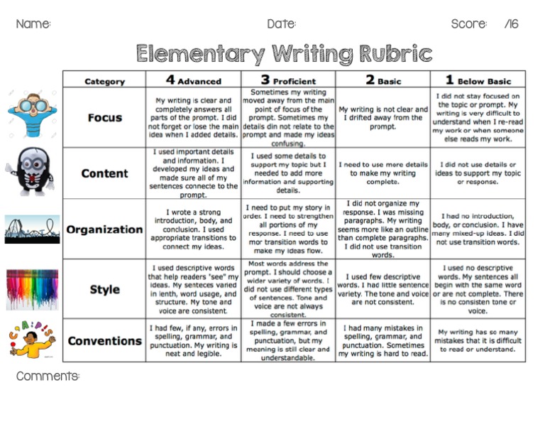 First Grade Writing Rubric | PDF