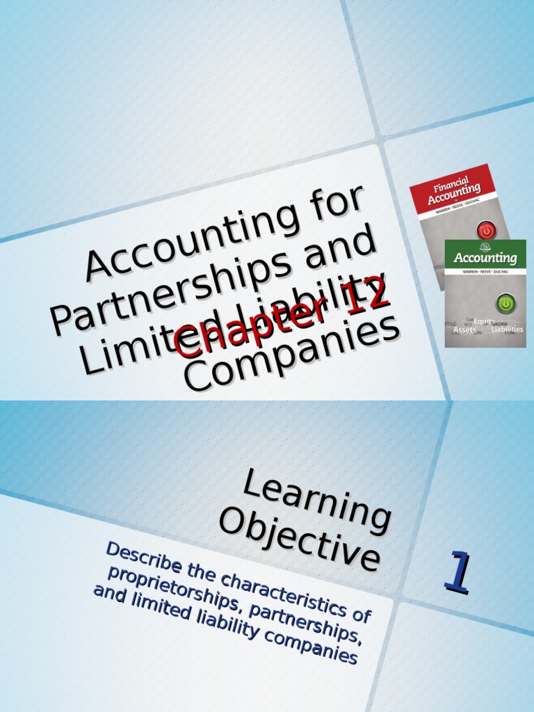 Chapter 12 - Accounting for Partnerships and Limited Liability ...