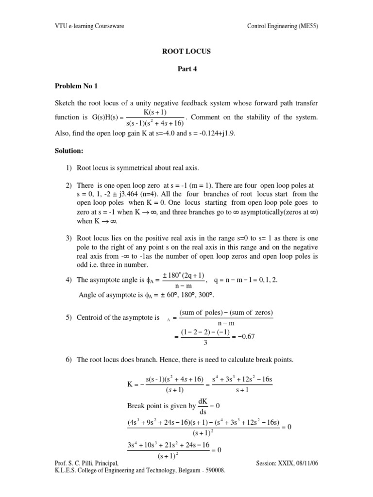7 ROOT LOCUS Part 1 | PDF | Applied Mathematics | Mathematical Objects