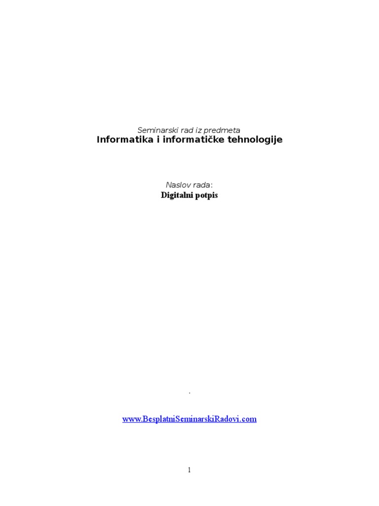 Digitalni Potpis | PDF