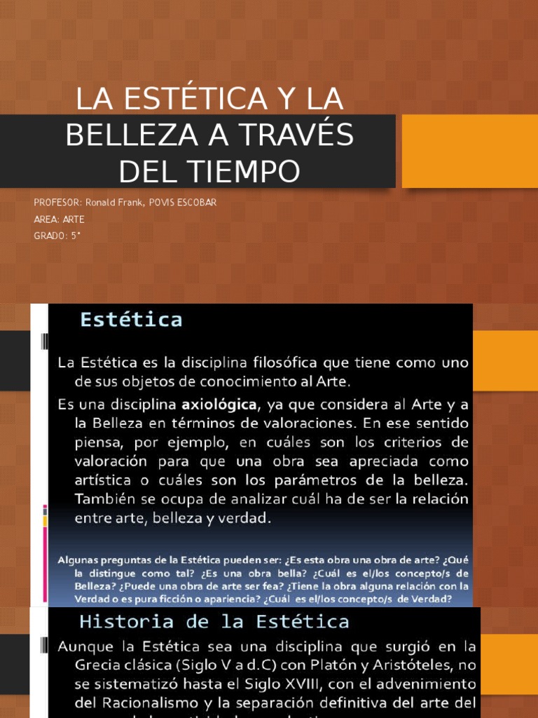 La Estética y Belleza a Través del Tiempo | PDF | Ciencias sociales
