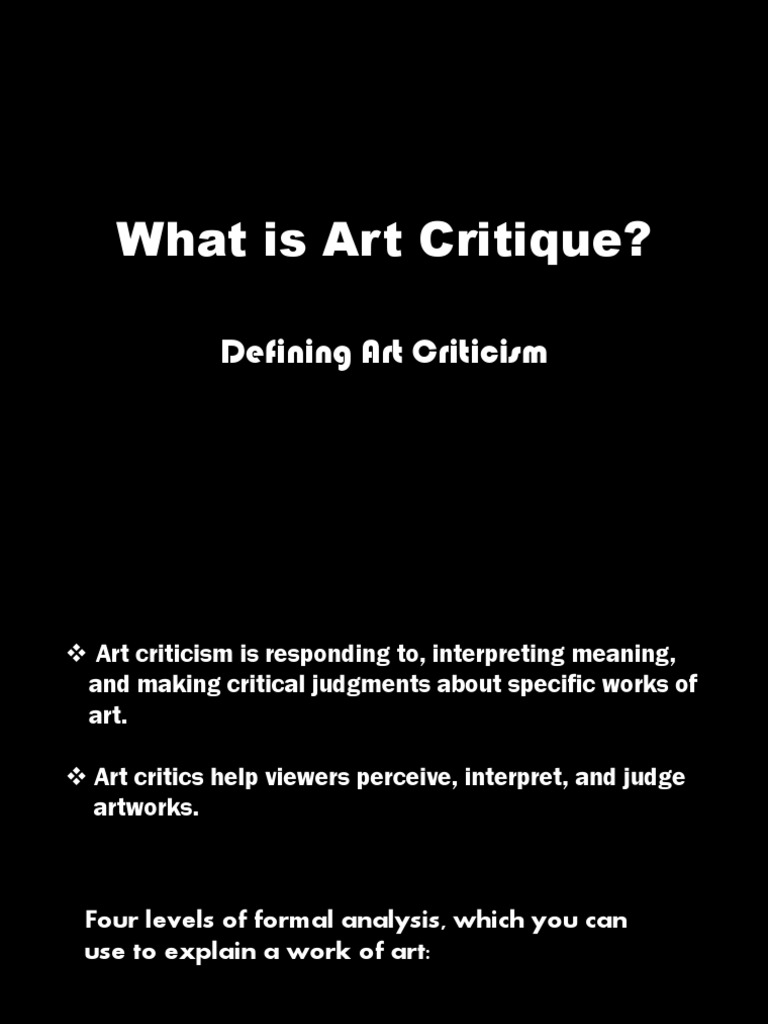 Understanding Art Critique Basics | PDF | Paintings | Color