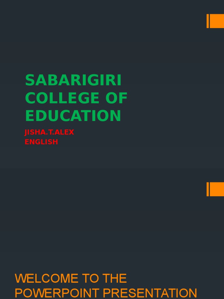 Sabarigiri College of Education: Jisha.T.Alex English | PDF